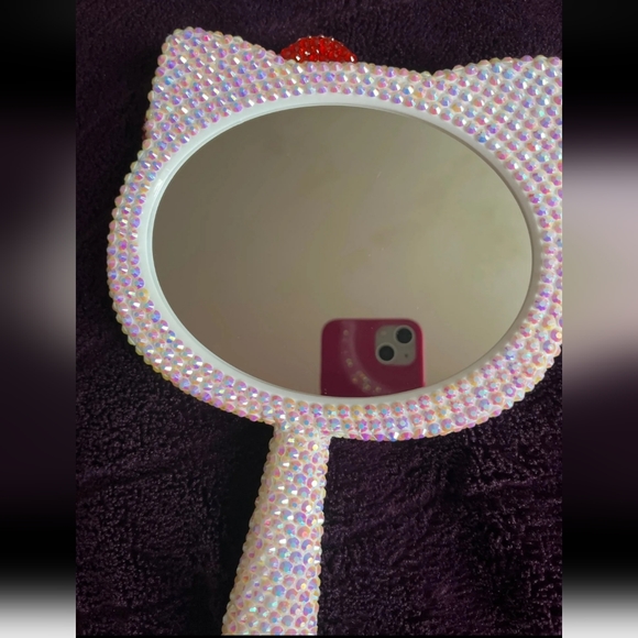 Hello Kitty | Makeup | Large Bedazzled Hello Kitty Hand Mirror | Poshmark